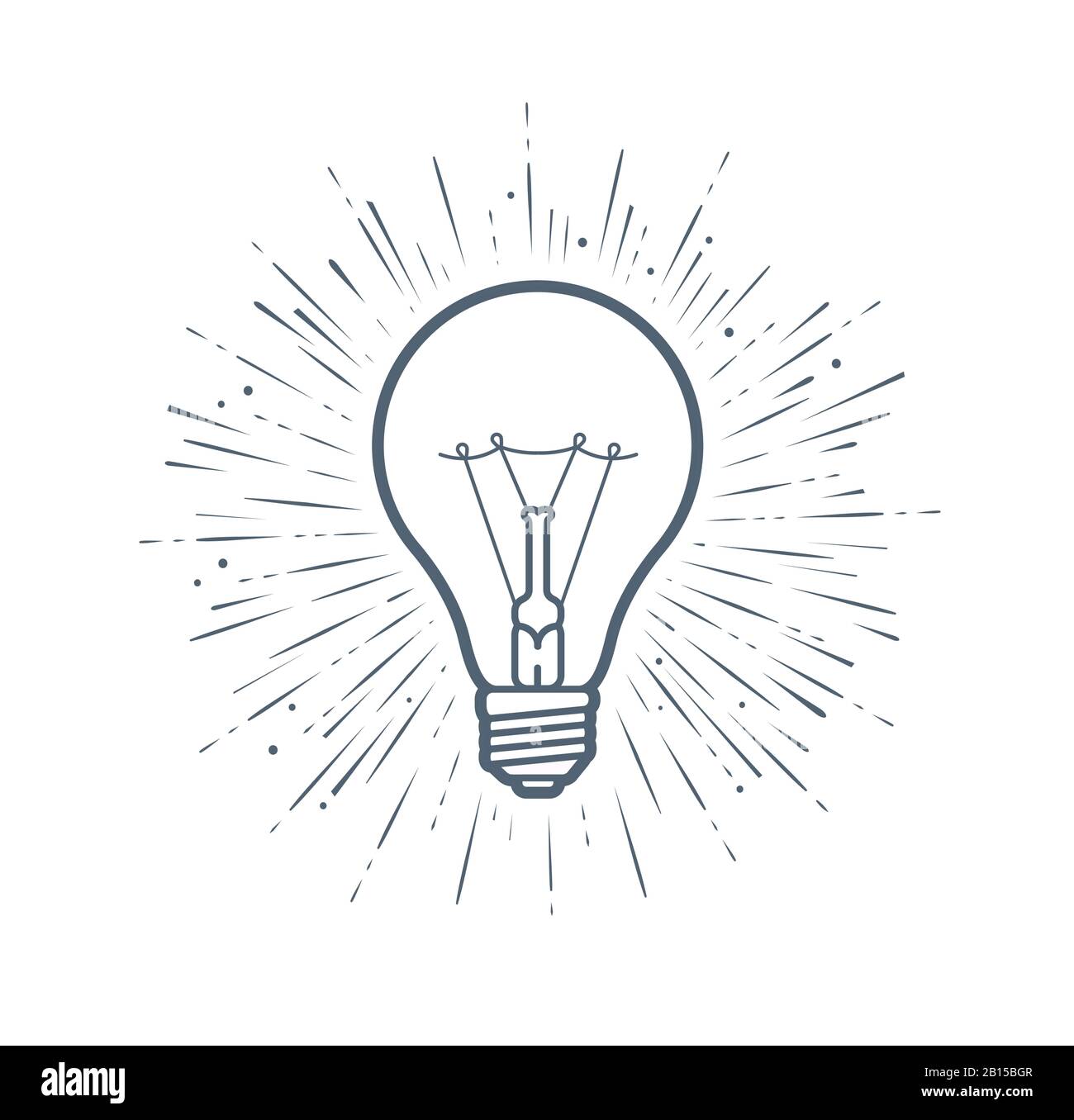 Light bulb symbol. Electricity, innovation, idea vector Stock Vector Image & Art - Alamy