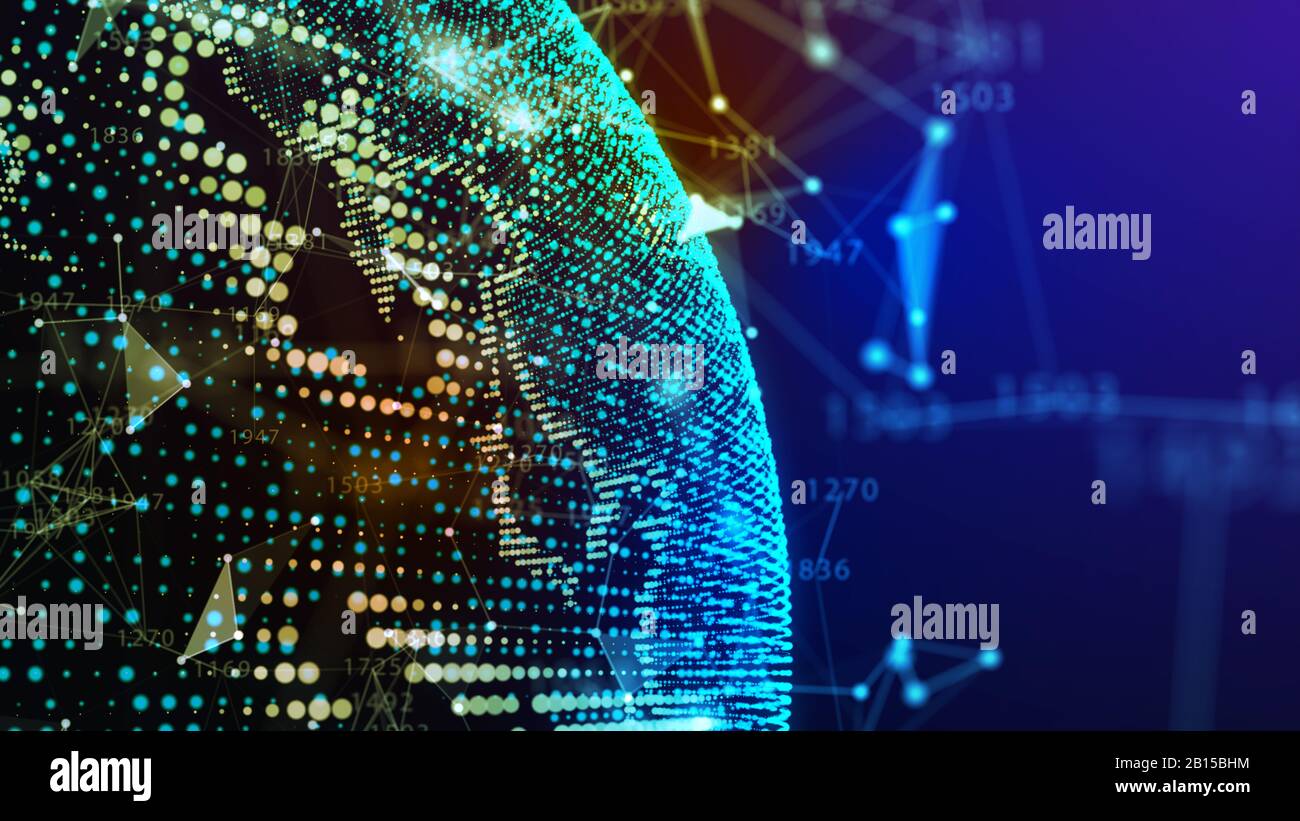 Global world map. Futuristic concept background with planet Earth ...