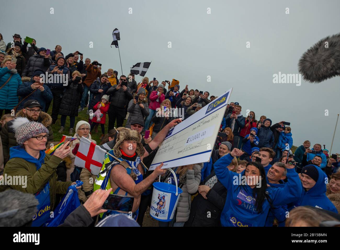 Speedo Mick/Micheal Cullen, Lands End, Cornwall, UK. 22/02/2020. At the ...