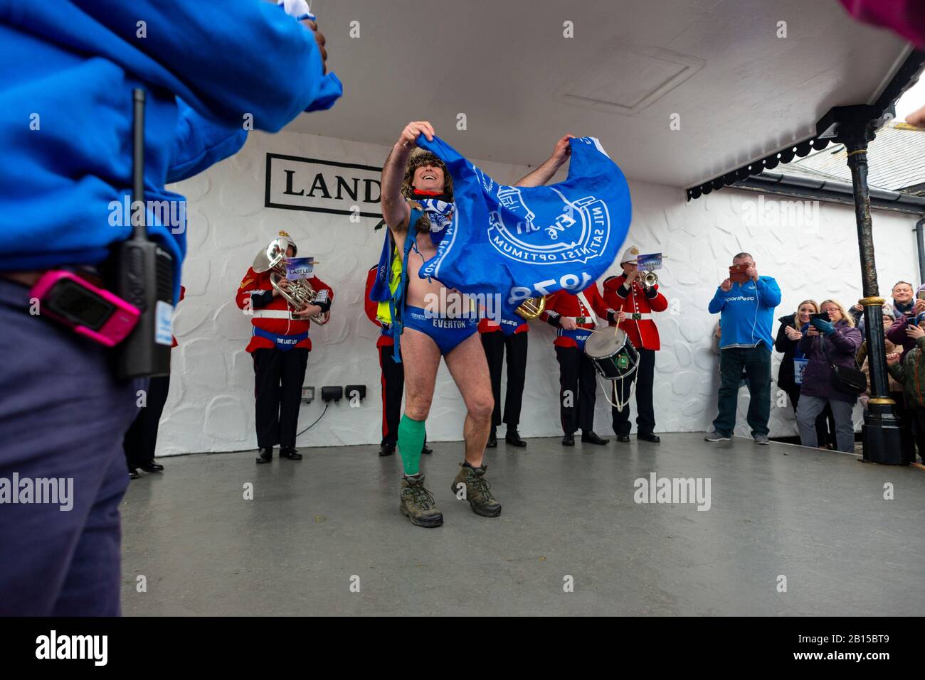 Speedo Mick/Micheal Cullen, Lands End, Cornwall, UK. 22/02/2020. At the ...