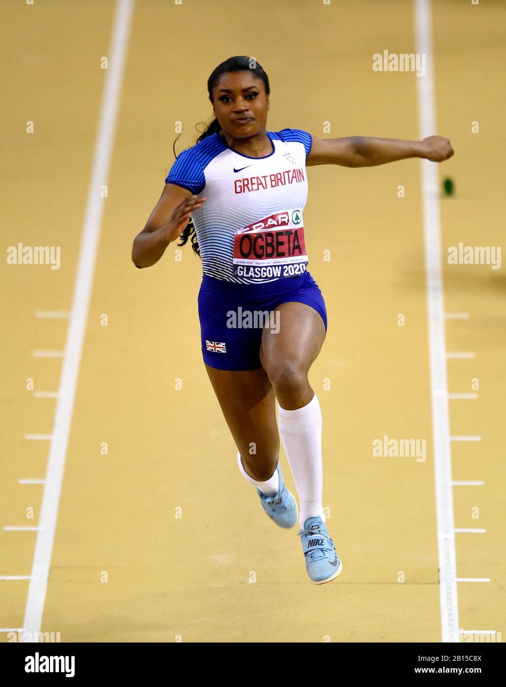 Naomi Ogbeta competes in the Women's Triple Jump during day two of the ...