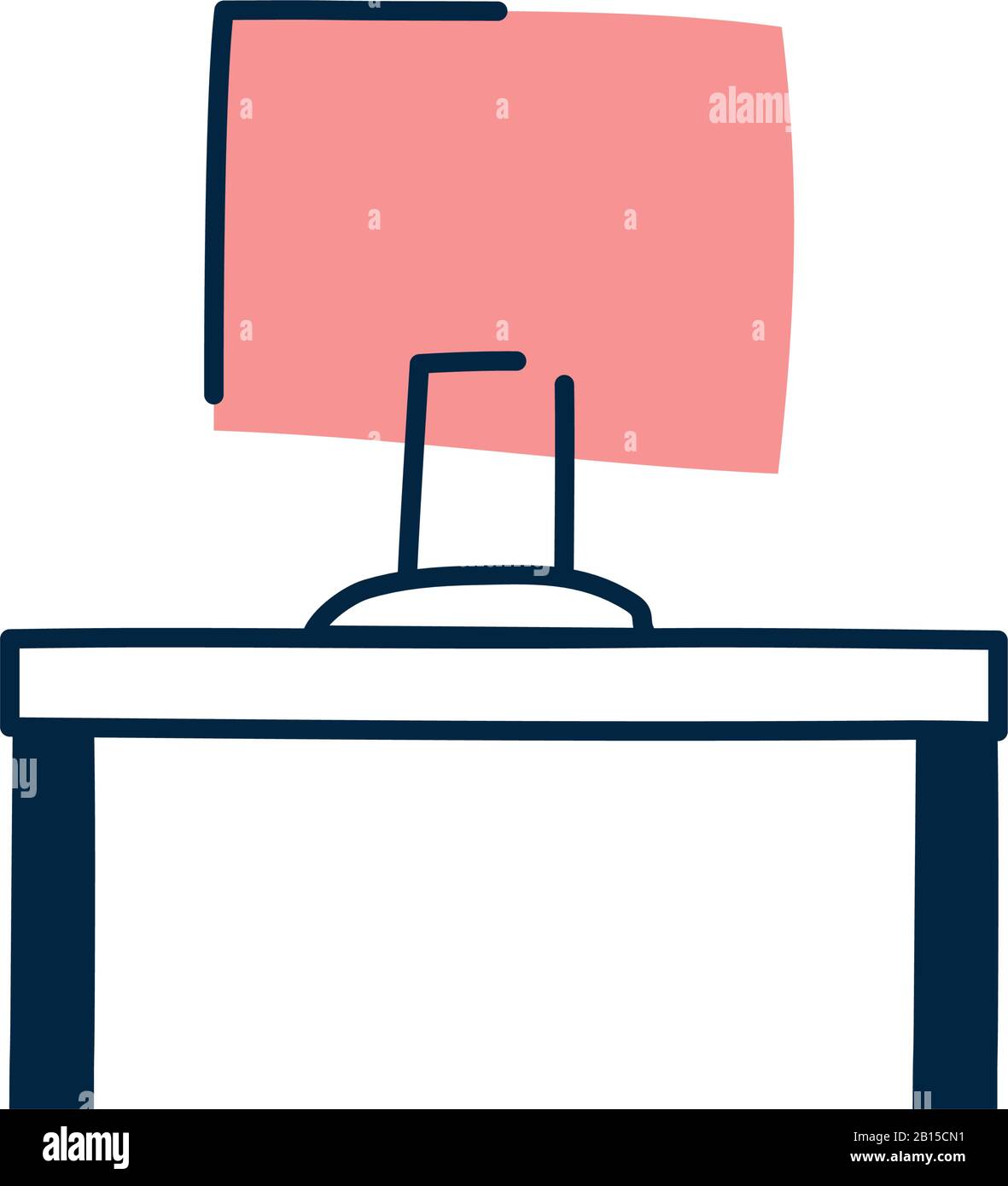 computer over table doodle line fill style icon design, Ornament sketch ...