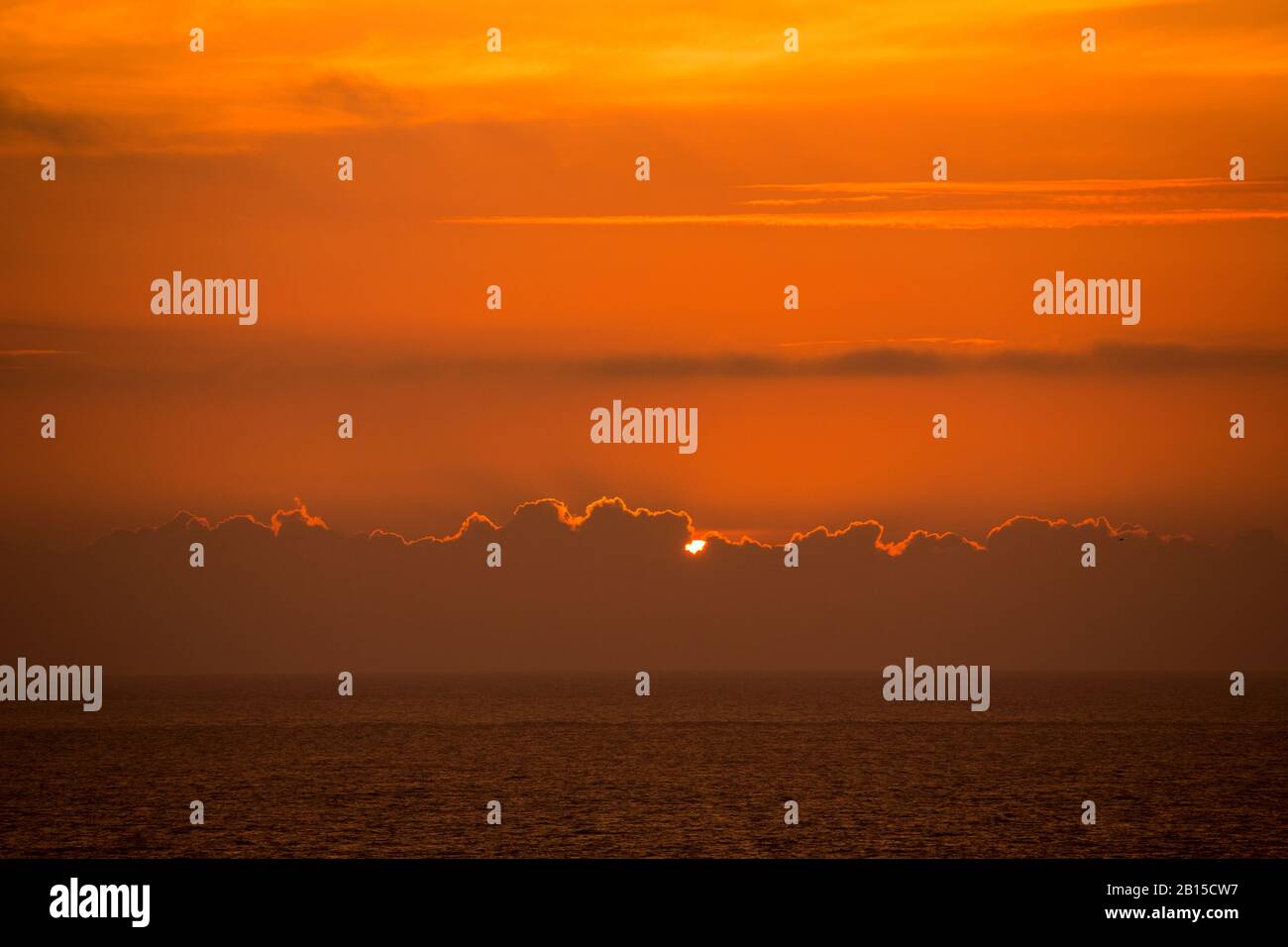 Sequence of images of a sunset, over the sea, sunset sequence, Whitby ...