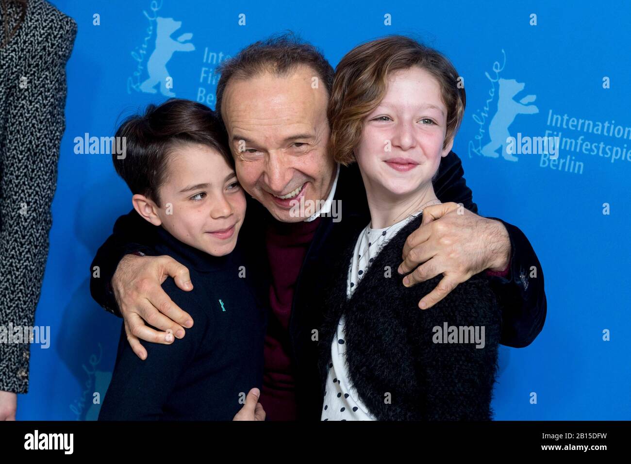 Federico Ielapi (l-r), Roberto Benigni and Alida Baldari Calabria ...