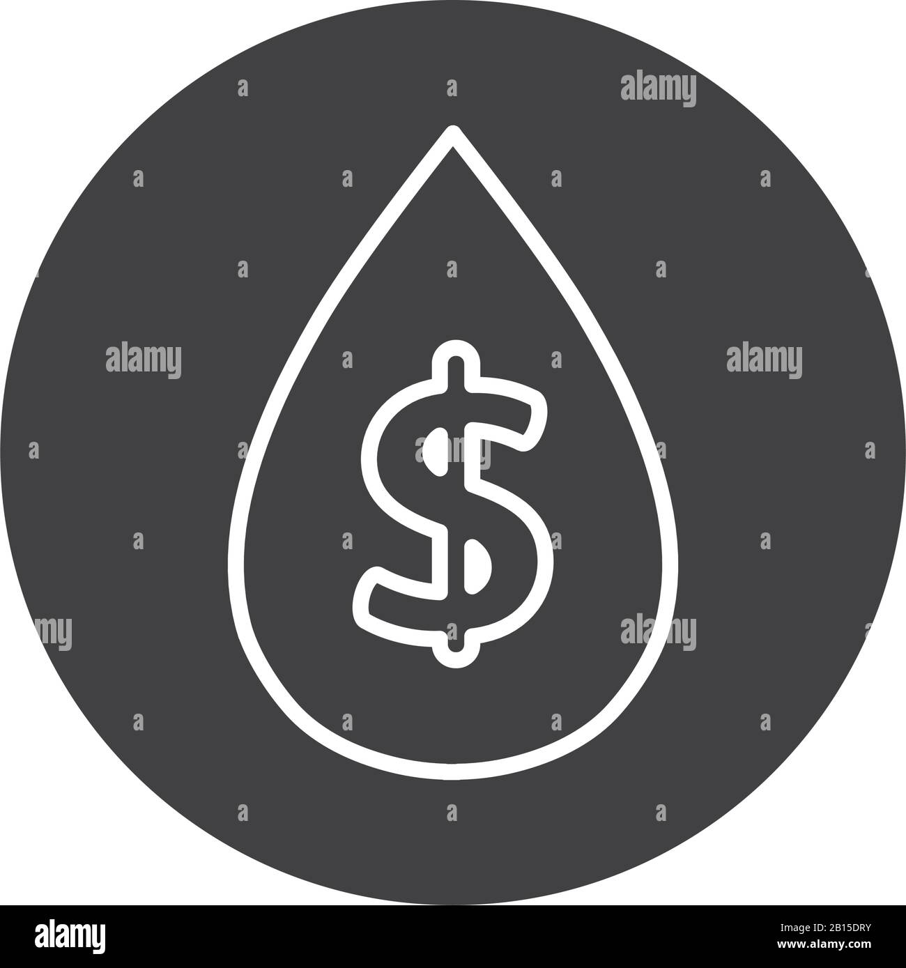 dollar inside drop line block style icon design, Oil industry Gas ...