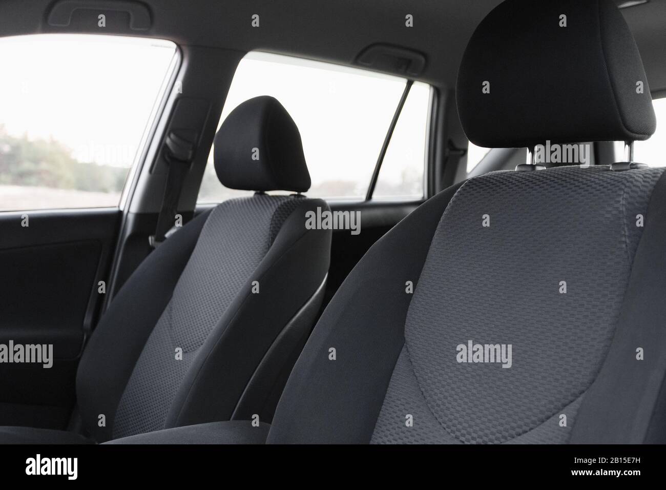 Car interior, part of front seats, close Stock Photo - Alamy