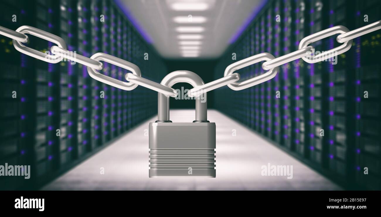 Server data protection. Datacenter safety, anti virus, database ...