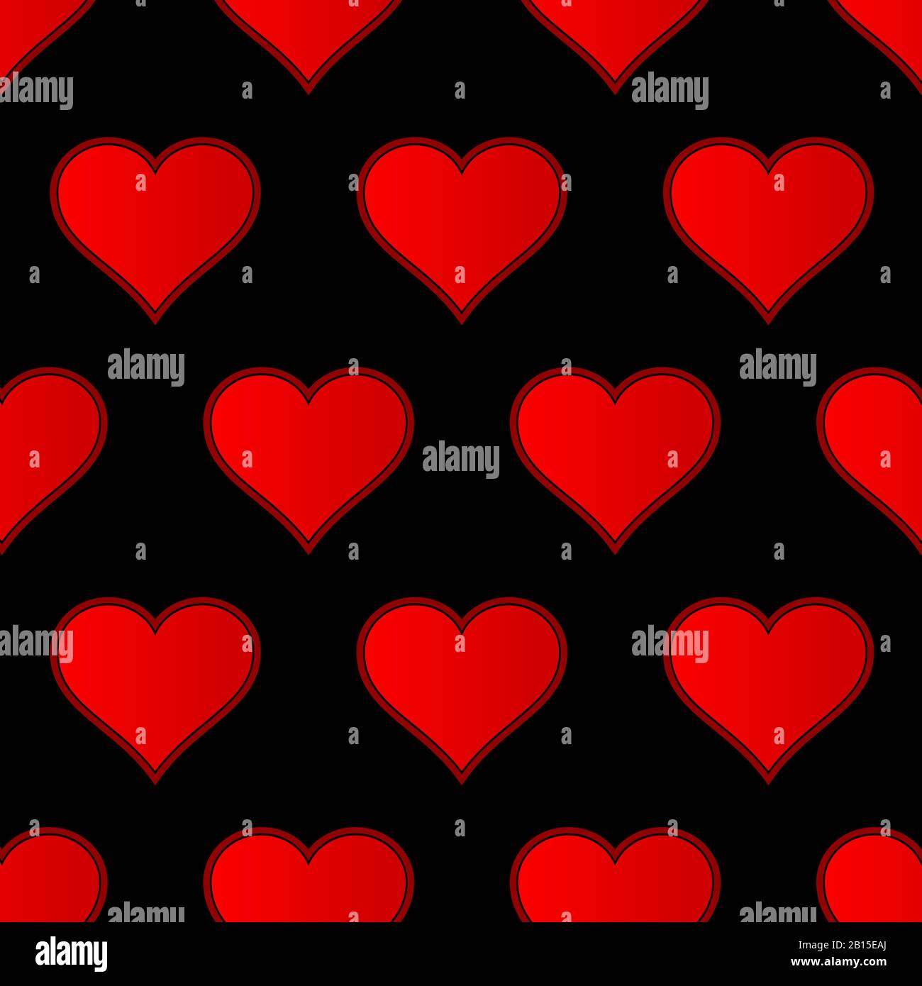A red love heart repeating seamless background Stock Vector Image & Art ...