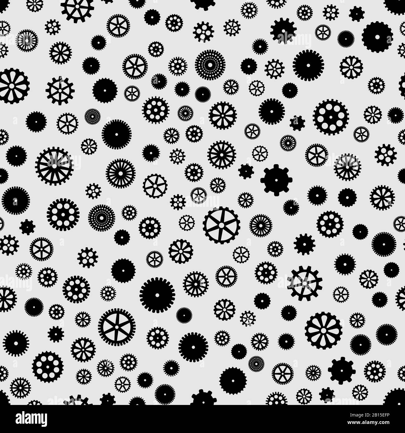 abstract vector black flat gears seamless pattern Stock Vector Image ...