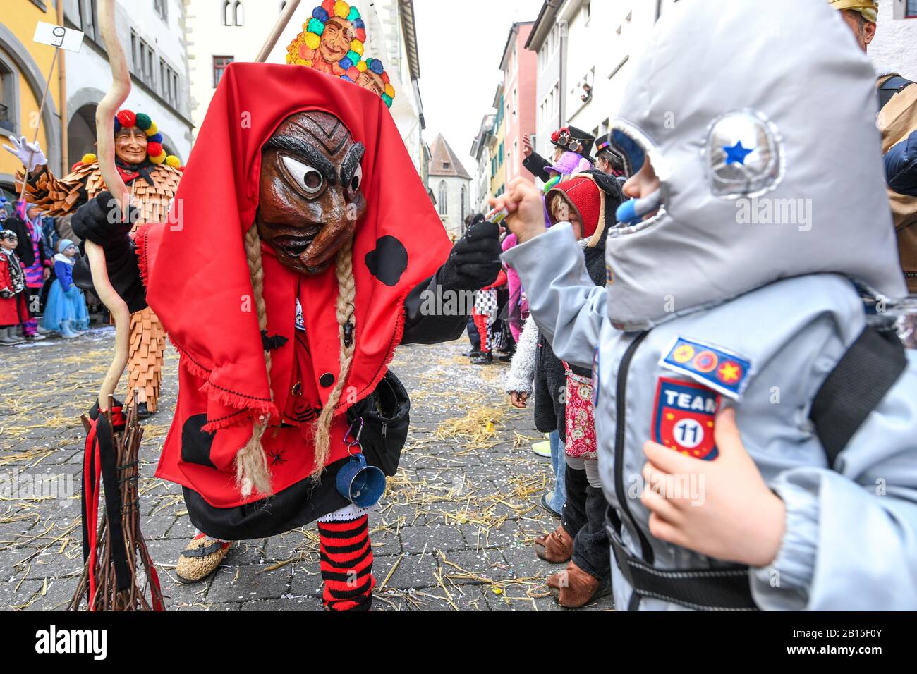 Konstanz, Germany. 23rd Feb, 2020. A group of witches from Konstanz is ...