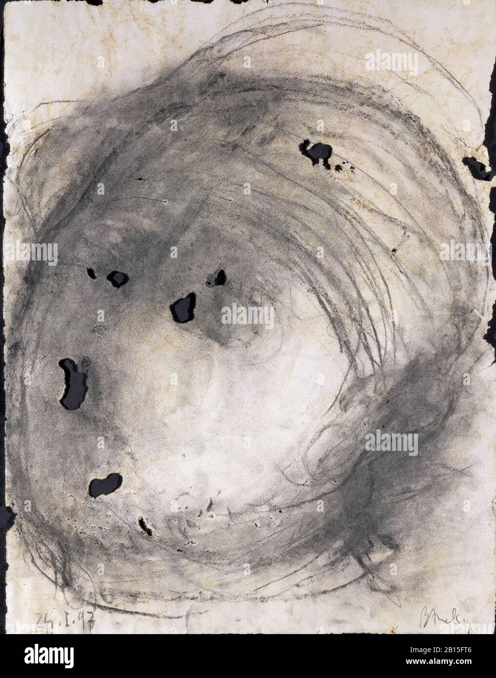 PORTRAIT (DE BAMON) - 1997 - 58x77,5 - TECNICA MIXTA SOBRE PAPEL ...