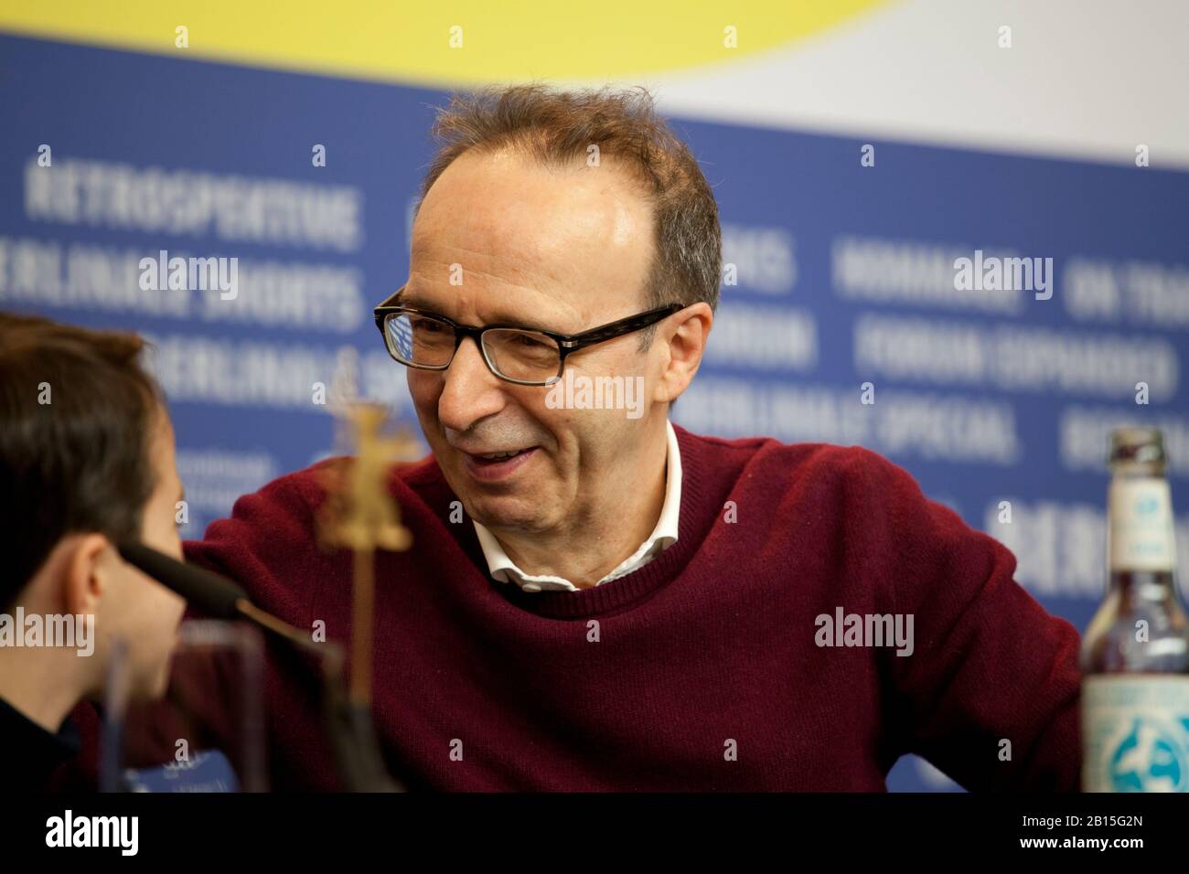 Actors Federico Lelapi and Roberto Benigni at the photocall for the ...