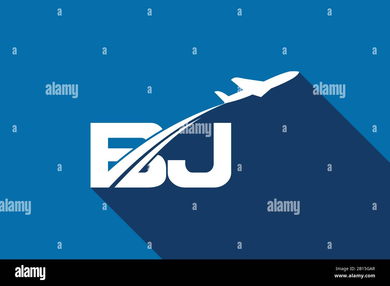 Initial Letter B and J with Aviation Logo Design, Air, Airline ...