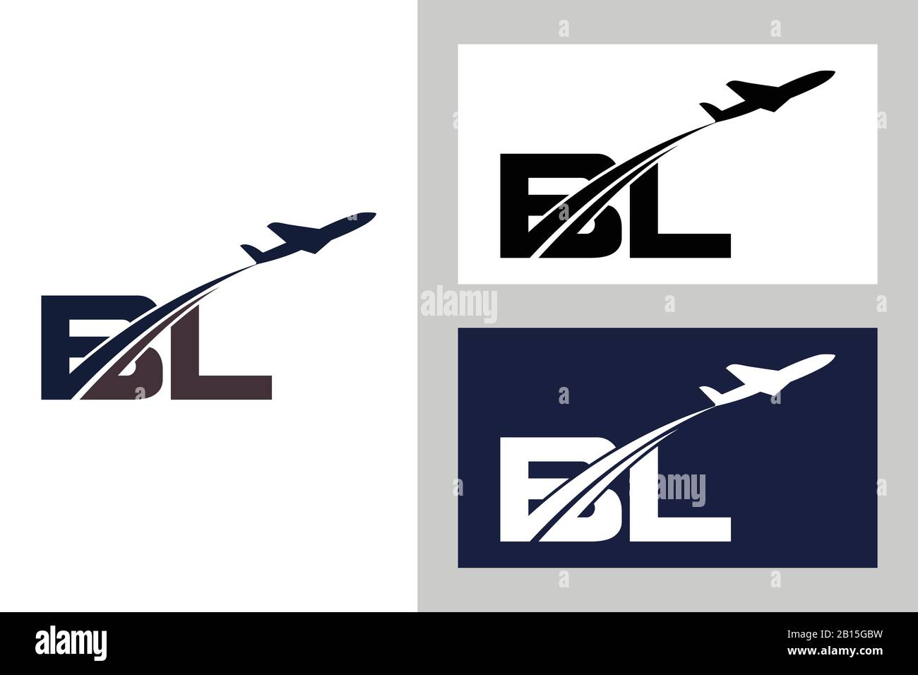 Initial Letter B and L with Aviation Logo Design, Air, Airline ...