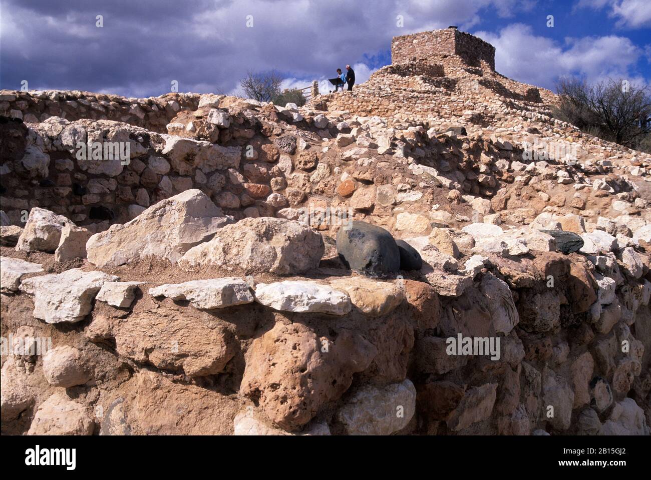 Tuzigoot Pueblo ruins, Tuzigoot National Monument, Arizona Stock Photo ...