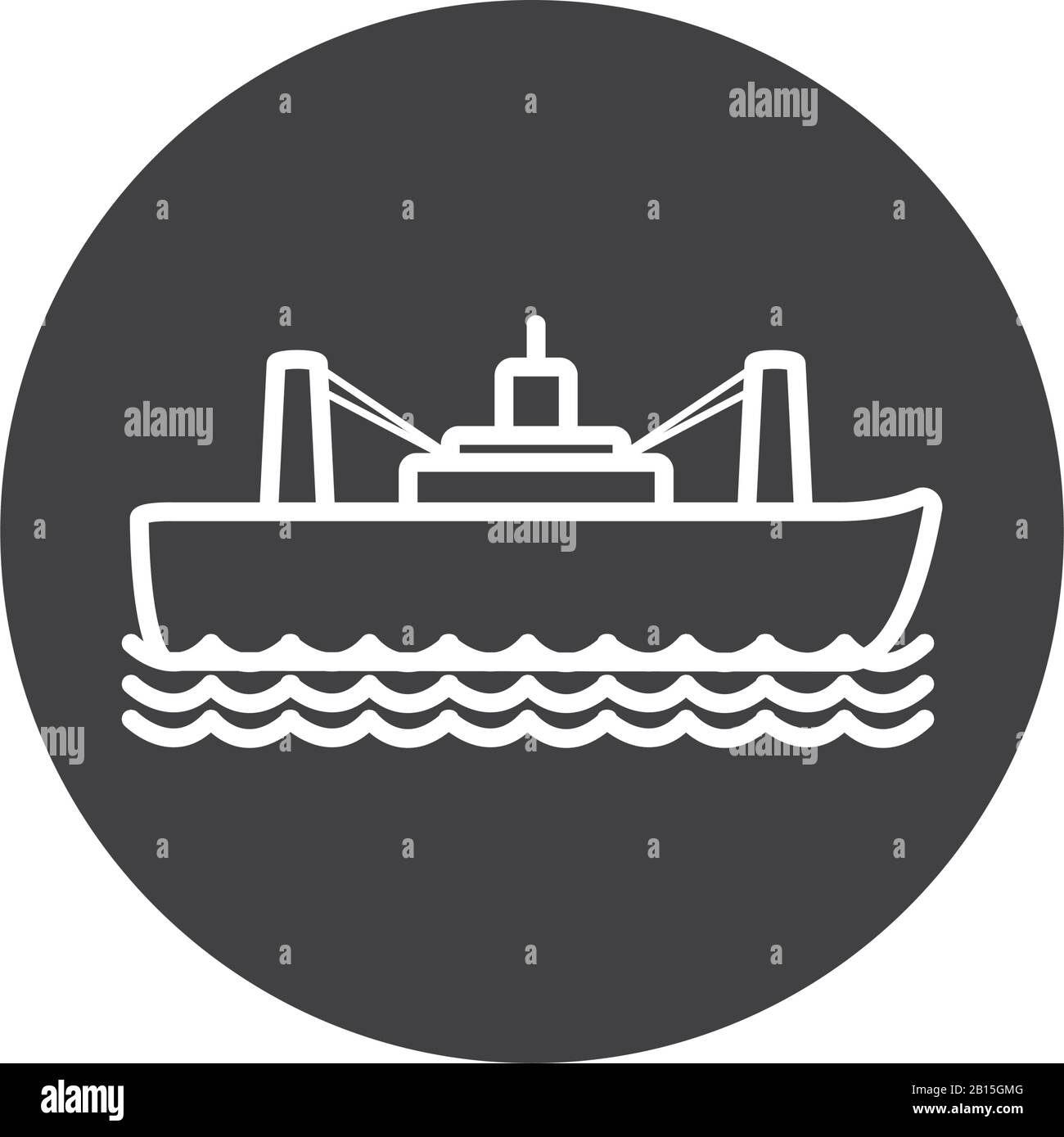 ship line block style icon design, Oil industry Gas energy fuel ...