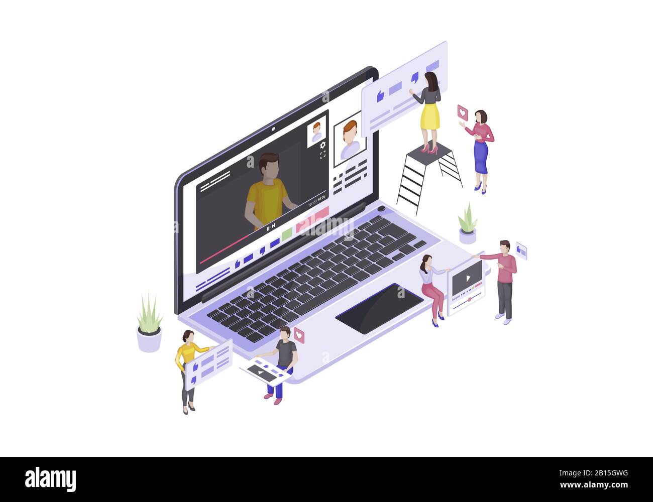 Stream vlog Stock Vector Images - Alamy