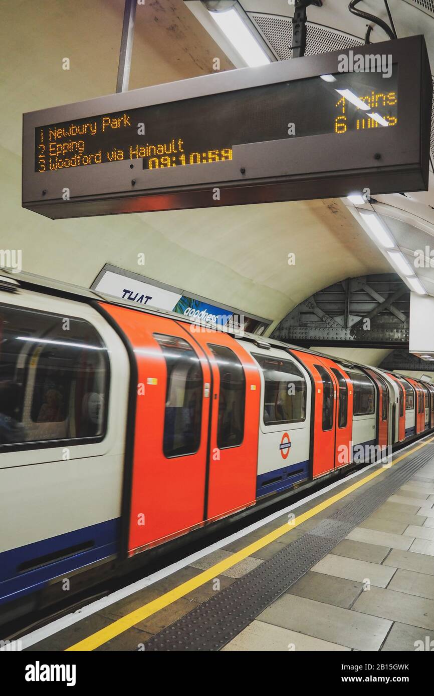 London underground, tube interior Stock Photo - Alamy