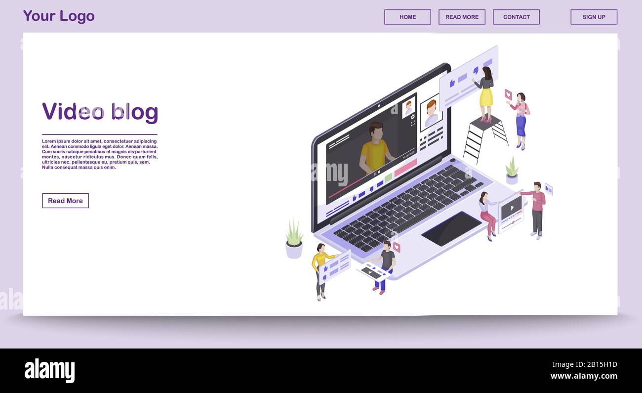 Stream vlog Stock Vector Images - Alamy