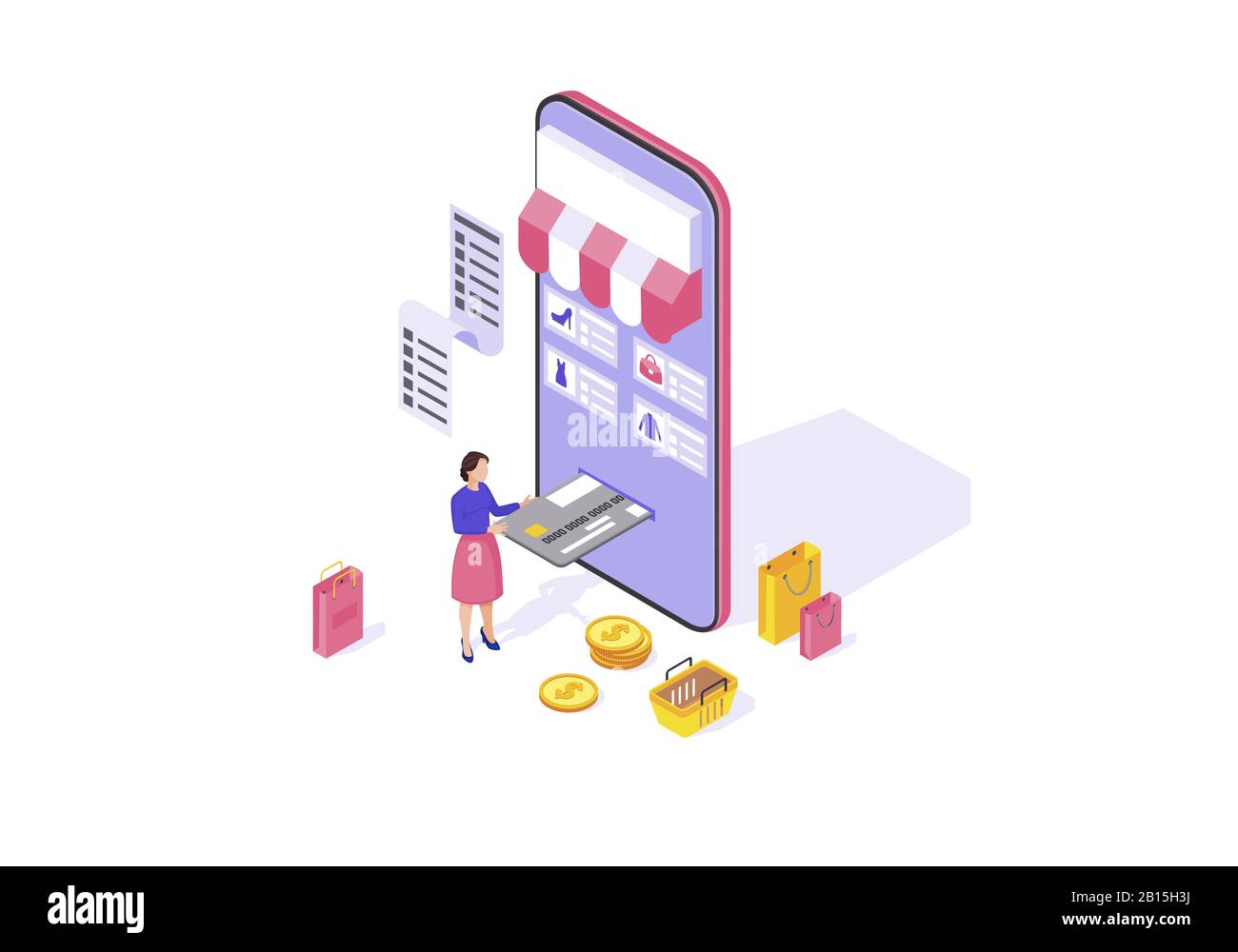 Shopping app Stock Vector Images - Alamy