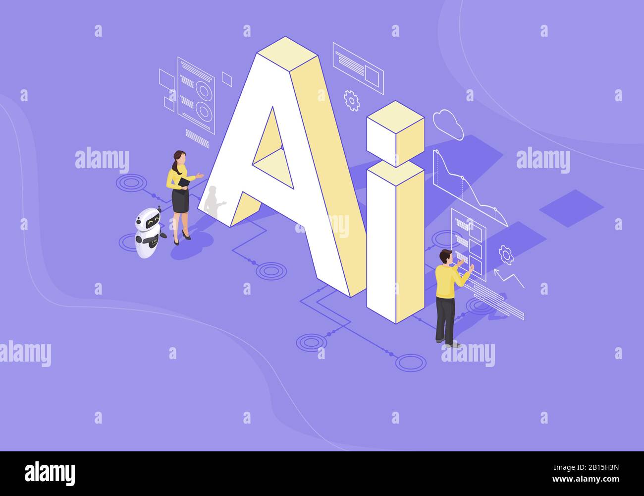AI isometric color vector illustration Stock Vector Image & Art - Alamy