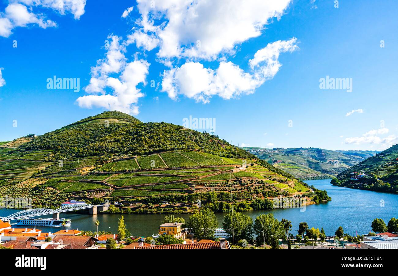 View on Landscape Of Douro Vineyards, Pinhao, Portugal Stock Photo - Alamy