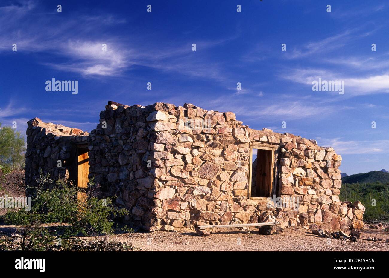 Victoria Mine ruins, Organ Pipe Cactus National Monument, Arizona Stock ...