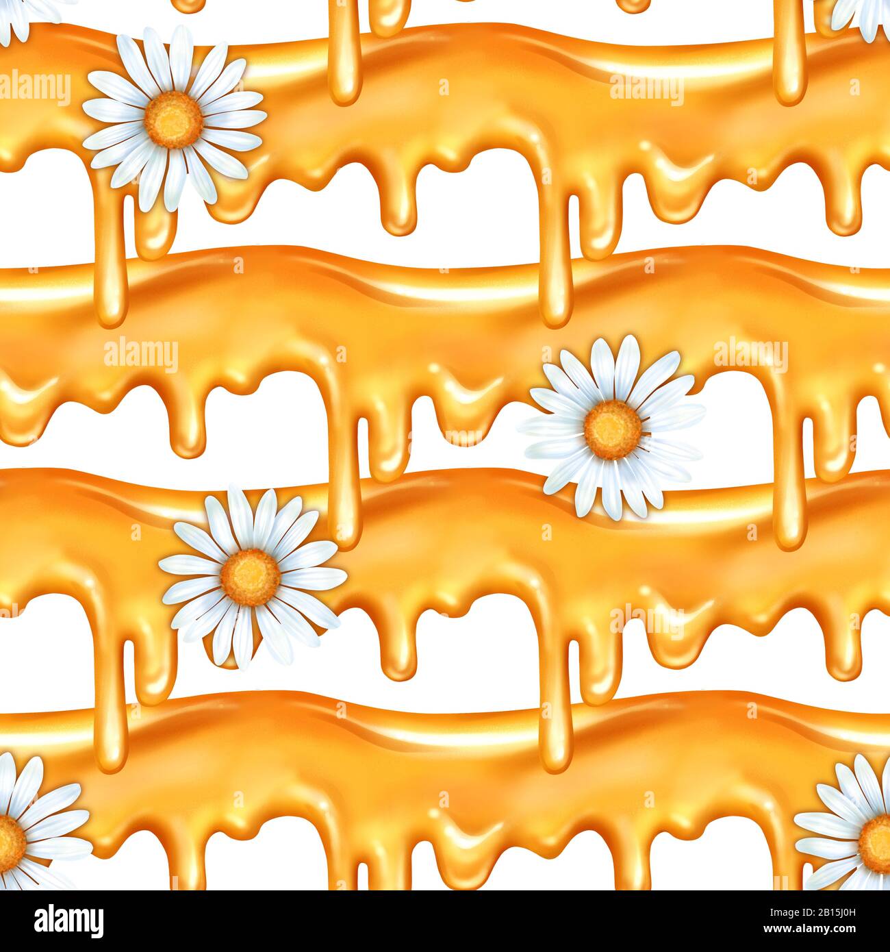 Seamless dripping honey pattern Stock Photo - Alamy