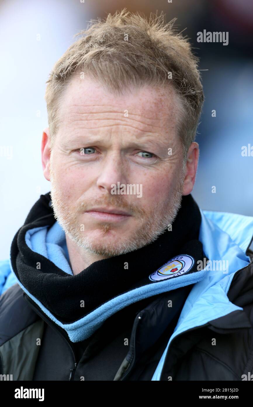 Manchester City's Women's manager, Alan Mahon during the Women's Super ...