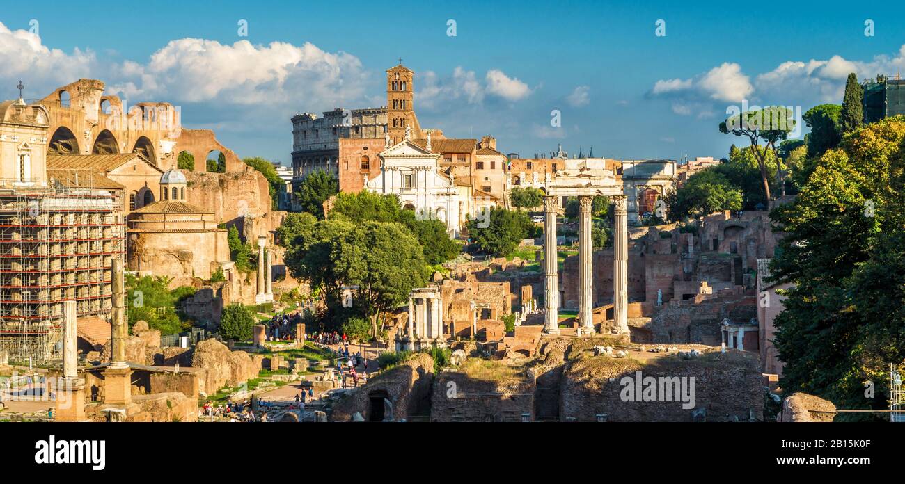 Roman Forum in summer, Rome, Italy. It is one of the top tourist ...
