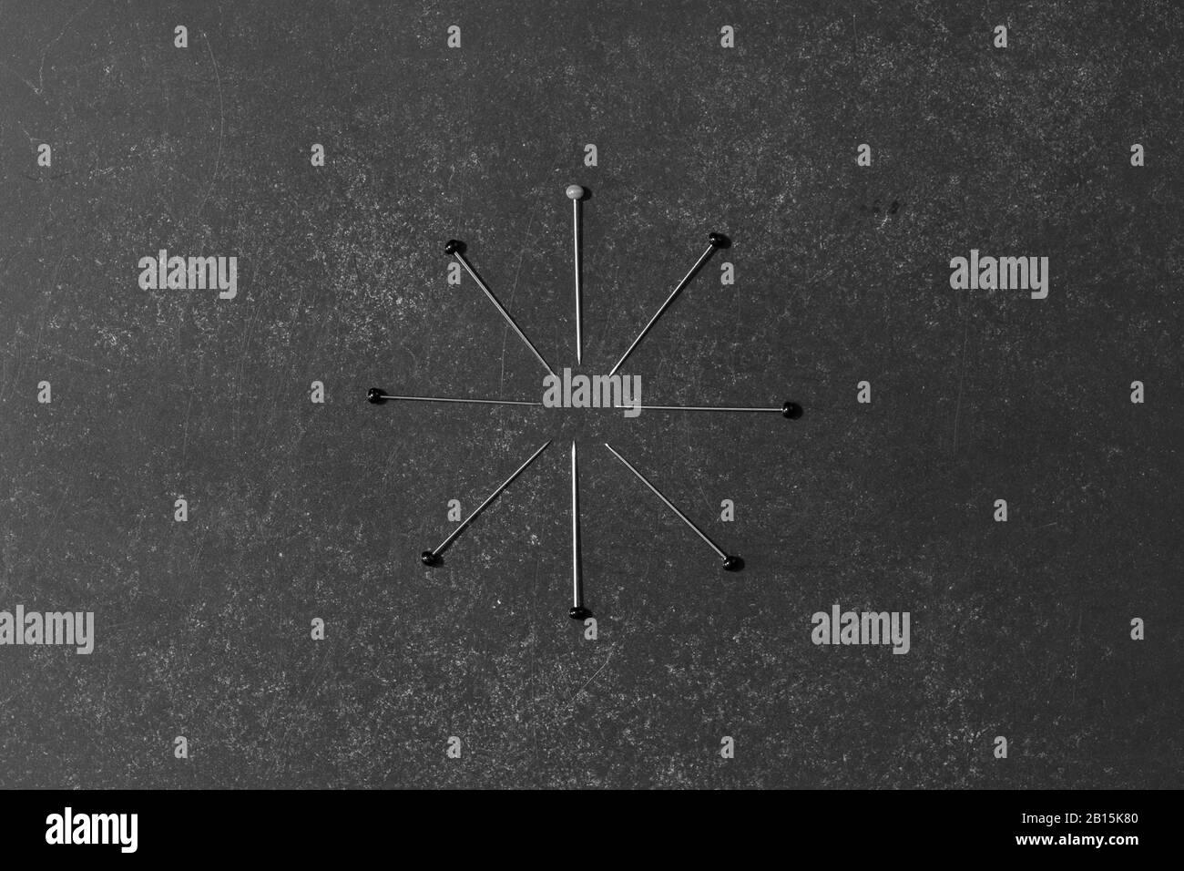 Sewing needles isolated Black and White Stock Photos & Images - Alamy