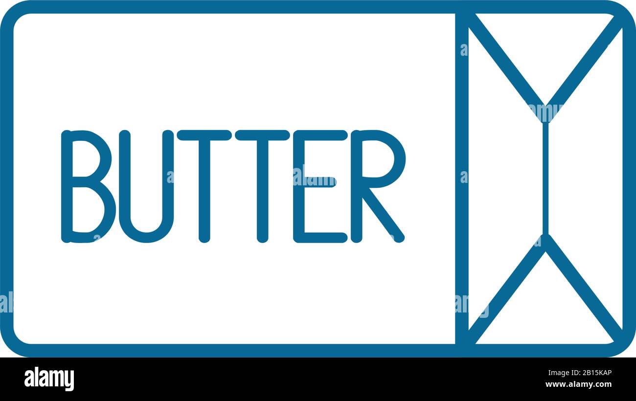 butter line style icon design, Eat food restaurant menu dinner lunch ...