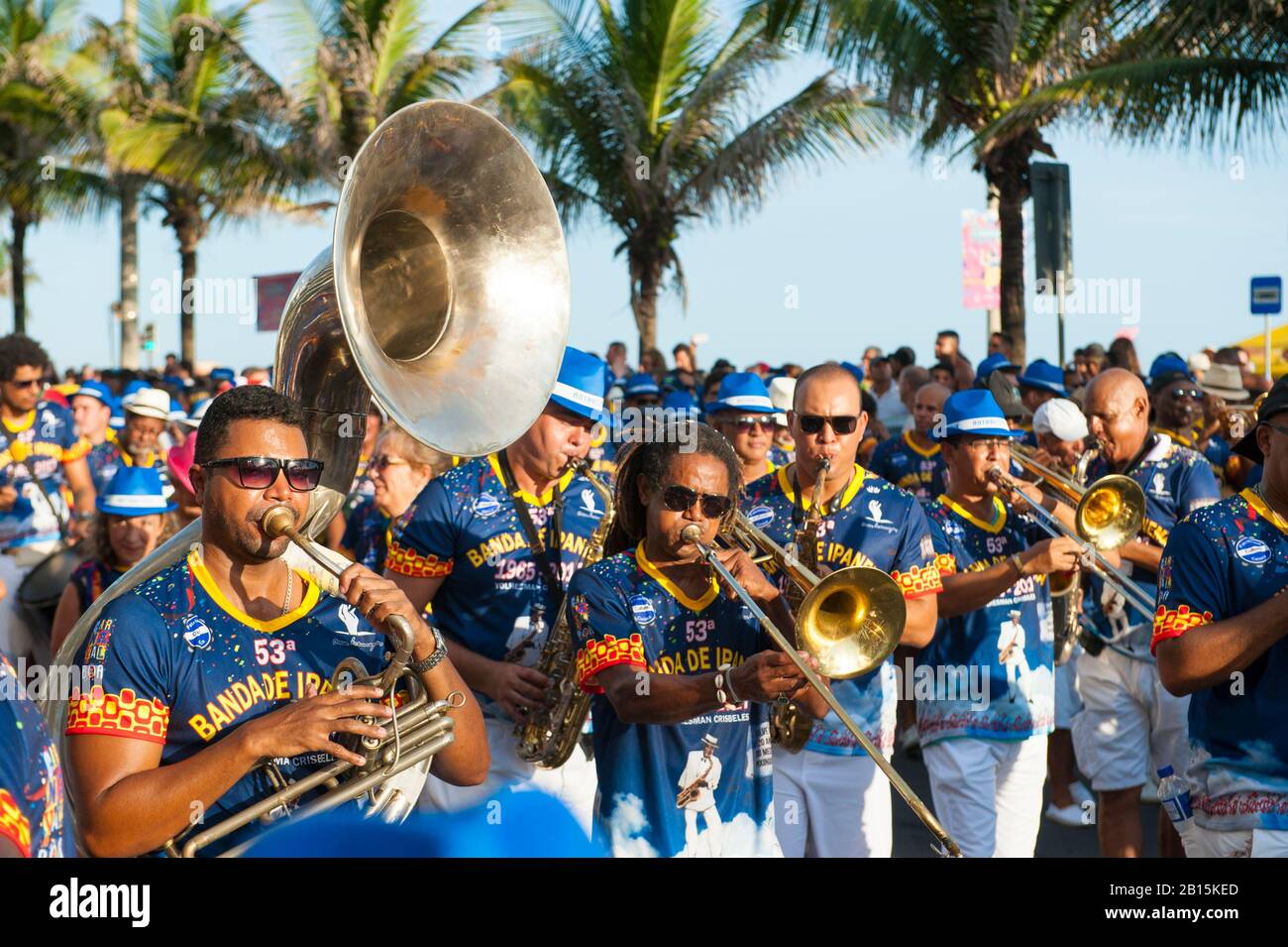 RIO DE JANEIRO - MARCH 15, 2017: A traditional Brazilian marching band ...