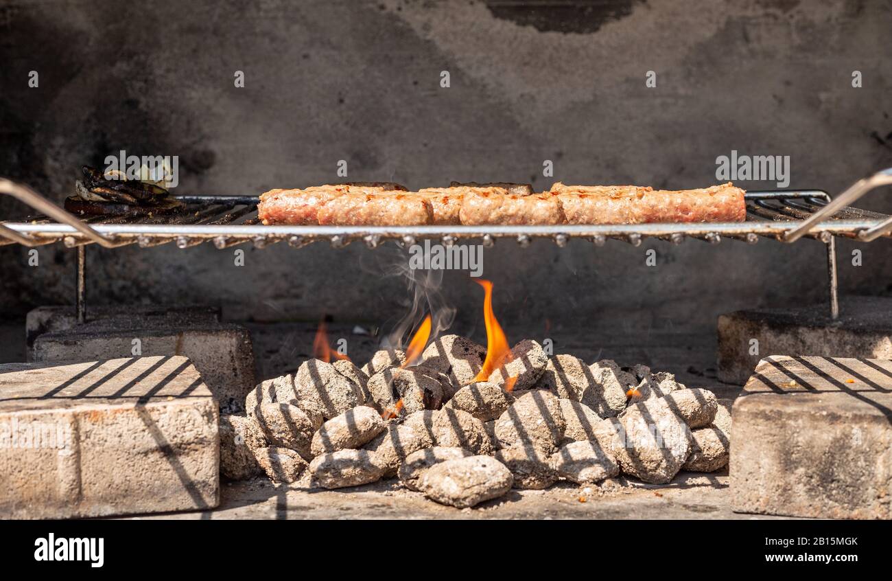 Barbecue, Barbecue Grill, Beef, Dinner, Food. Cevapcici On The Grill ...