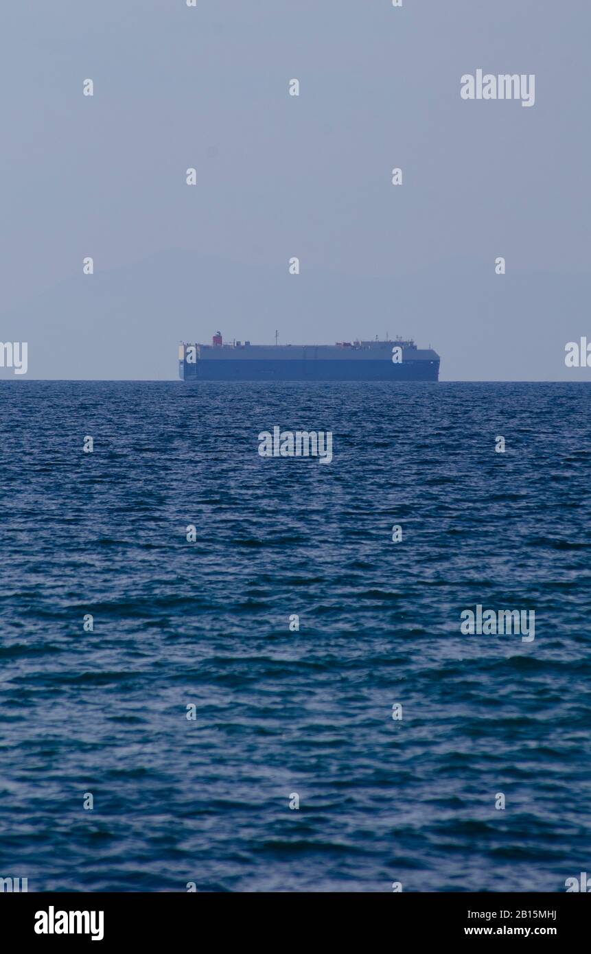 Merchant ships in the Saronic Gulf entering the Port of Piraeus in ...