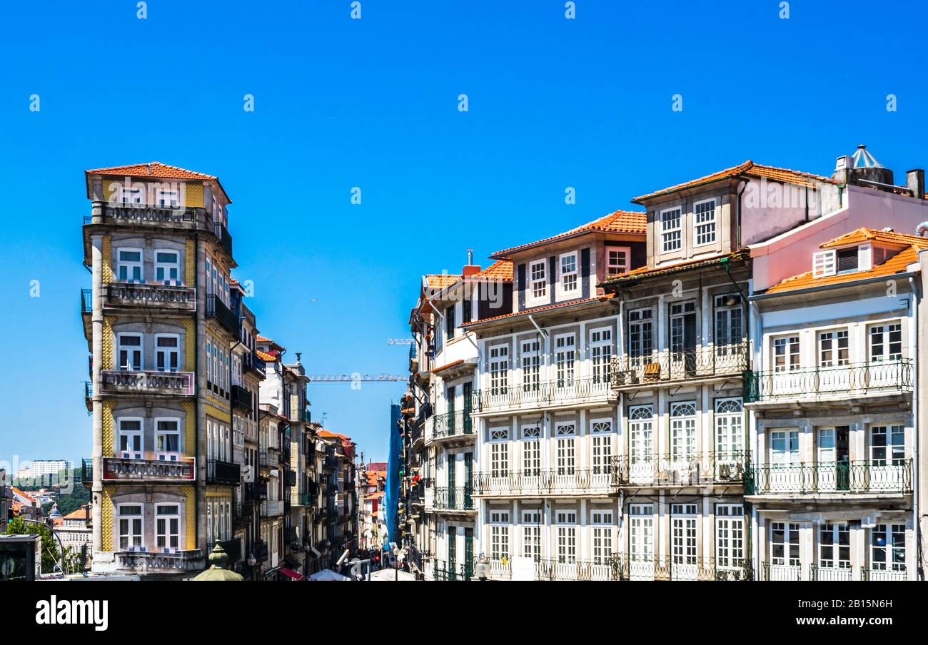 View on Hisoric buildings in the old town of Porto, Portugal Stock ...