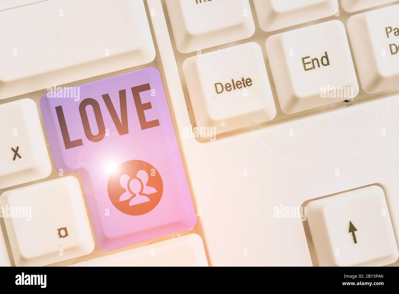 Text sign showing Love. Business photo text feeling of strong or ...