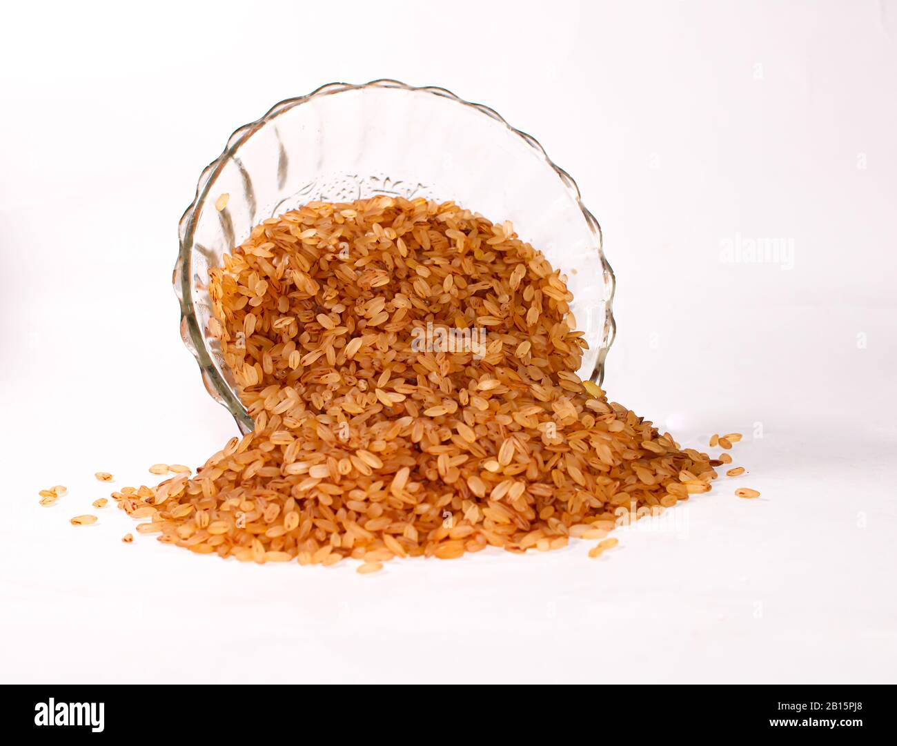 Close up Rice devzira Red with white background Stock Photo - Alamy