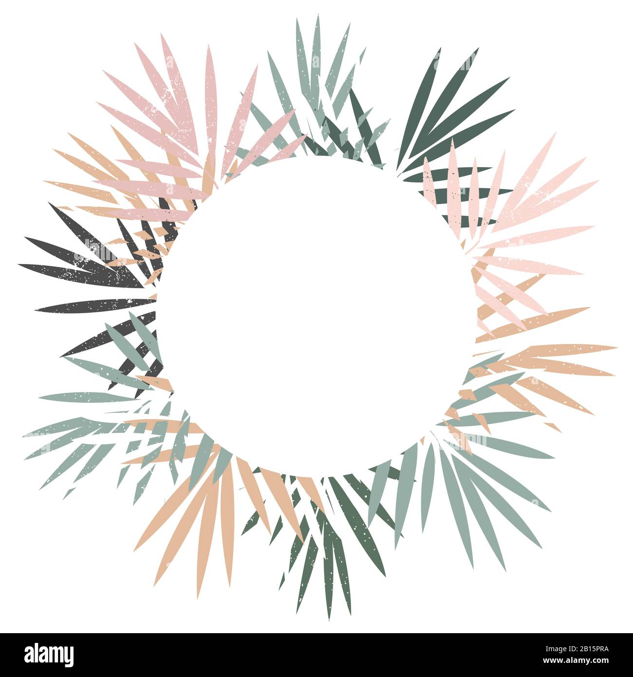 Tropical foliage circle hi-res stock photography and images - Alamy