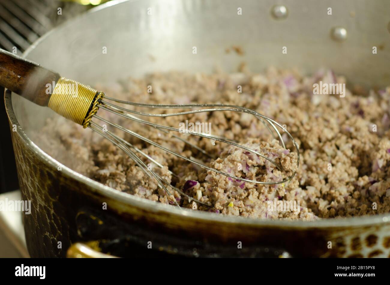 Mix meat pork beef restaurant hi-res stock photography and images - Alamy