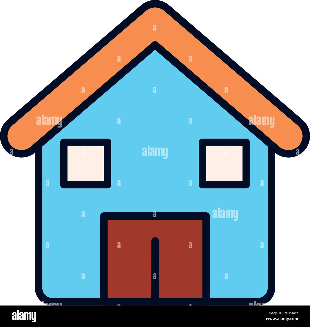 farm building line fill style icon design, agronomy lifestyle ...