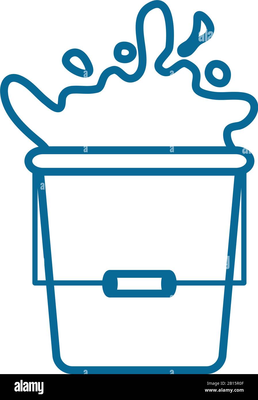 milk bucket line style icon design, Drink dairy beverage breakfast ...
