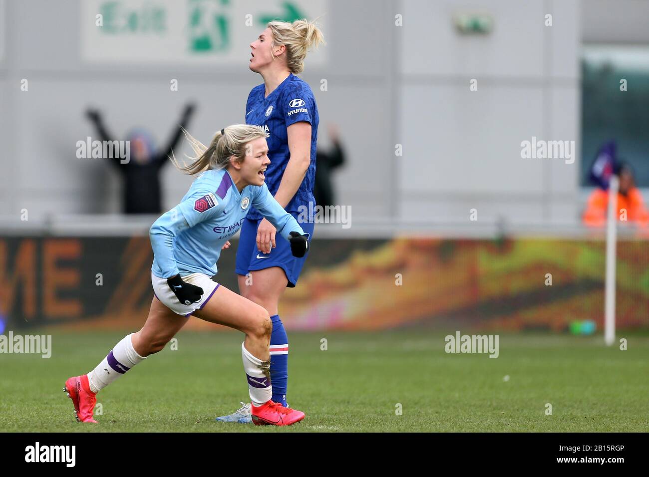 Manchester City's Lauren Hemp celebrates scoring her sides third goal ...