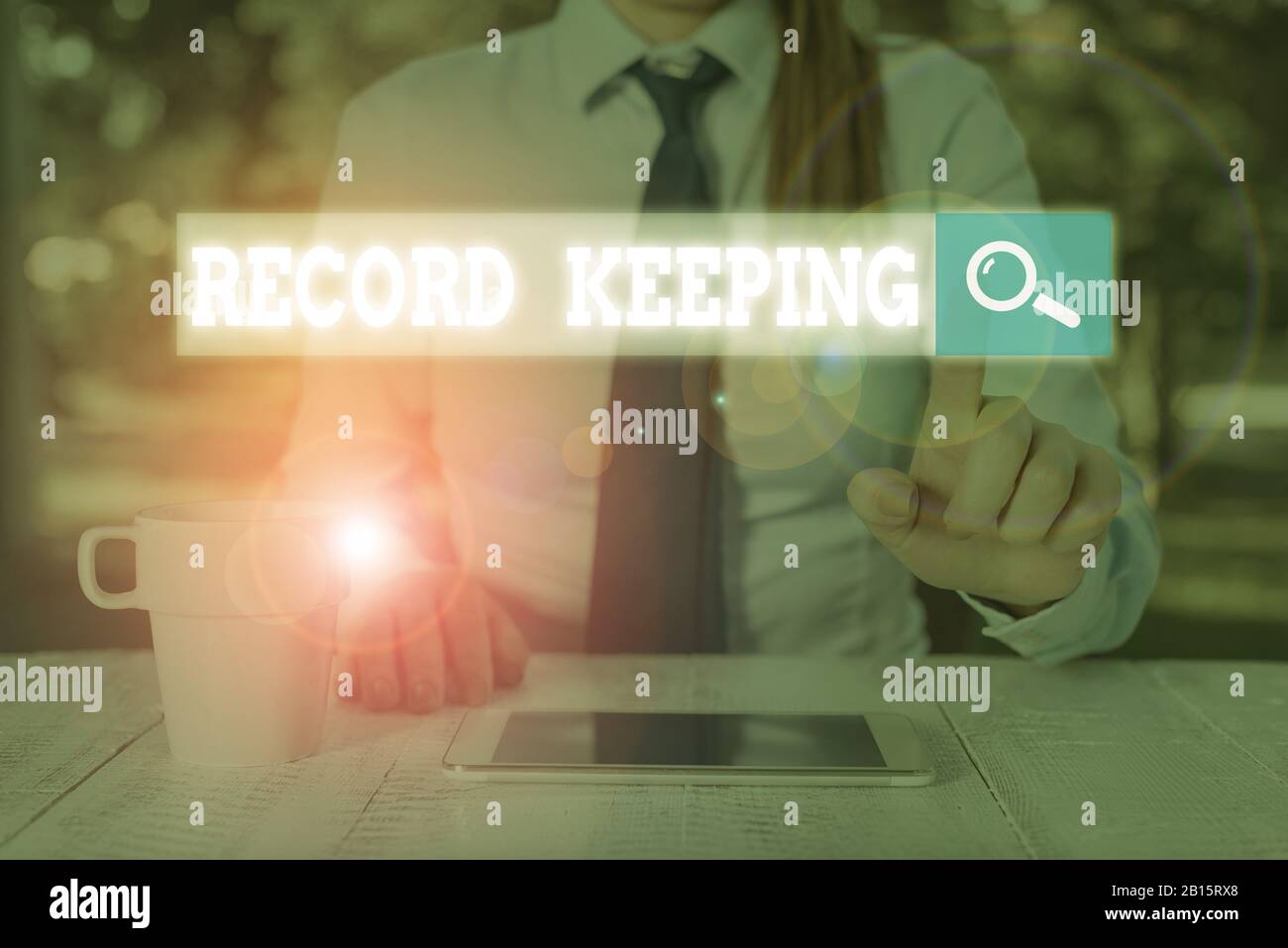 Conceptual hand writing showing Record Keeping. Concept meaning The ...