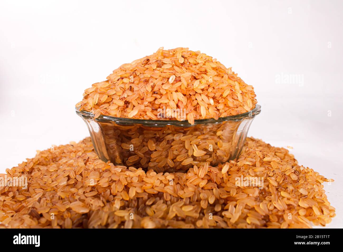 Close up Rice devzira Red with white background Stock Photo - Alamy