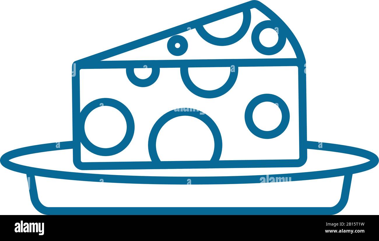 Cheese line style icon design, Eat food restaurant menu dinner lunch ...