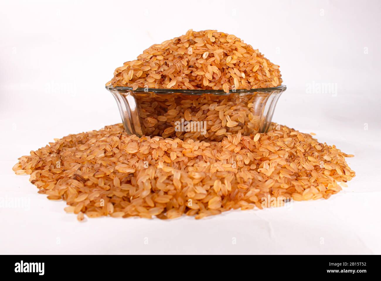 Close up Rice devzira Red with white background Stock Photo - Alamy