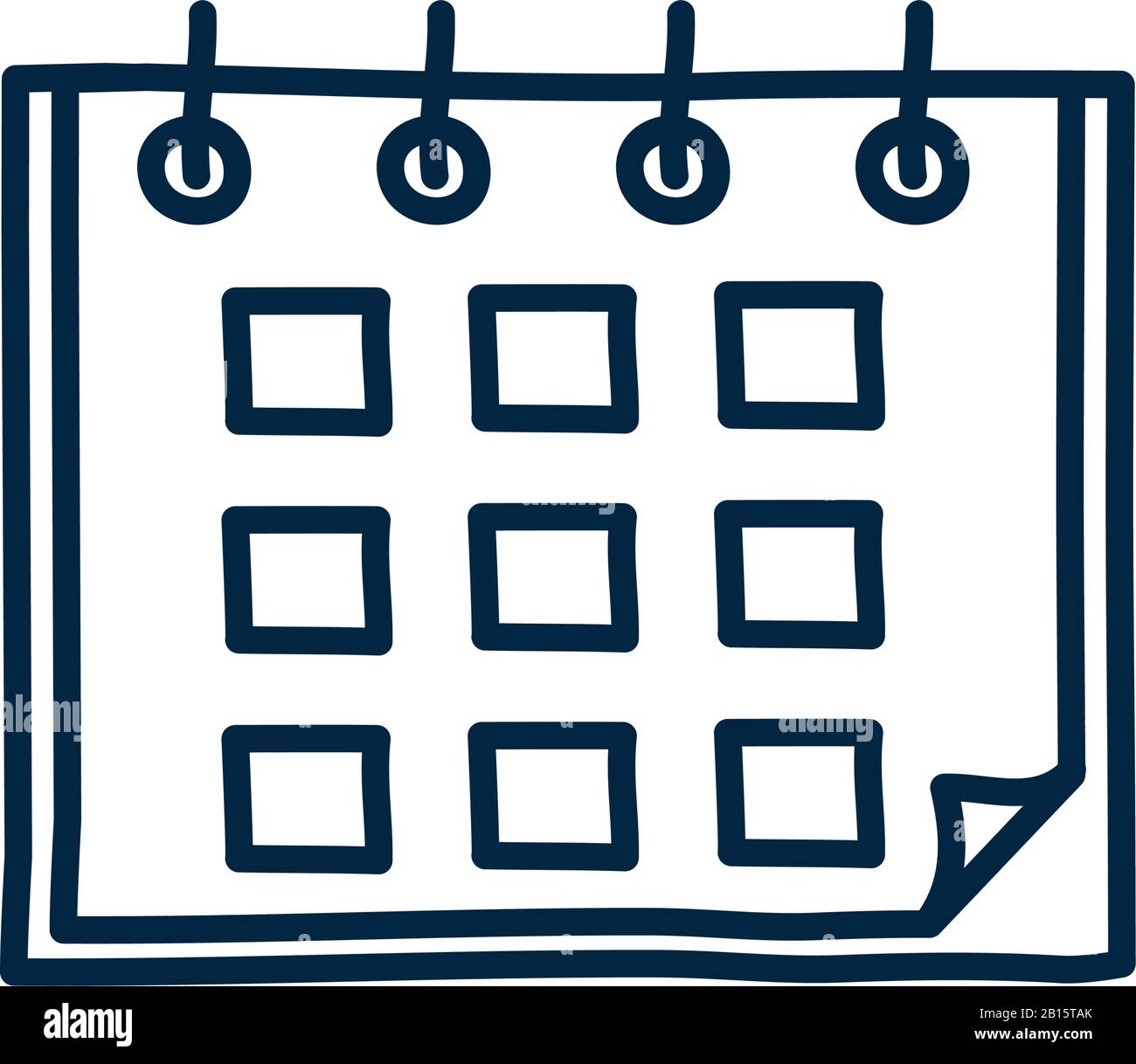 calendar doodle line style icon design, Ornament sketch art drawing ...