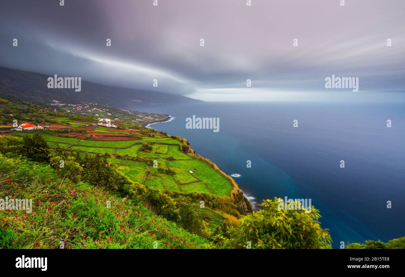 Poin of view over Ribeiras, Pico island, Azores, Portugal, Iberian ...