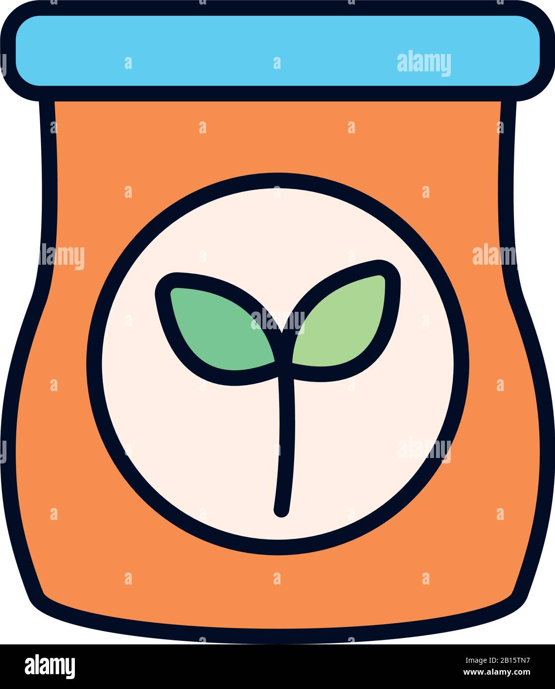 seeds bag line fill style icon design, agronomy farm lifestyle ...